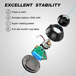 STIGMA Wireless Mini Vortex Mixer with Touch Function 5200 rpm for Lab Mixing, Lab Paint Shaker, Tattoo Ink, Nail Polish, Eyelash Sharker, Lacquer Shaker Liquid Bottle Pigment Shaker Ink Mixer JBQ-005