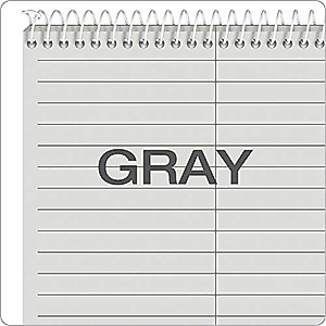 TOPS Prism Steno Books, 6" x 9", Gregg Rule, Gray Paper, 80 Sheets, Perforated, 4 Pack (80274)
