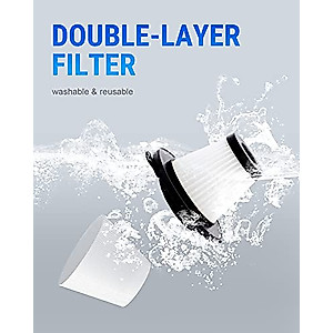 Powools Vacuum Cleaner High Power with Fast Charge Tech, Portable Vacuum, Lightweight Hand Vac with LED Light, Dark Red(PL8188)