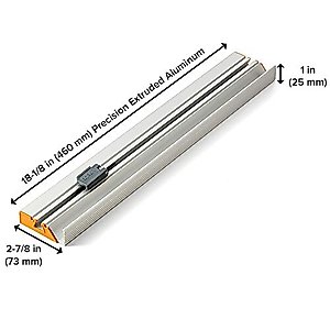 BORA 544002 T-Square Attachment, NGX Clamp Edge Accessory, Circular Saw Guide, Keeps Plywood Cuts Straight and Parallel