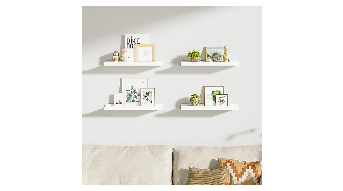 Love-KANKEI Rustic Floating Shelves - Set of 4