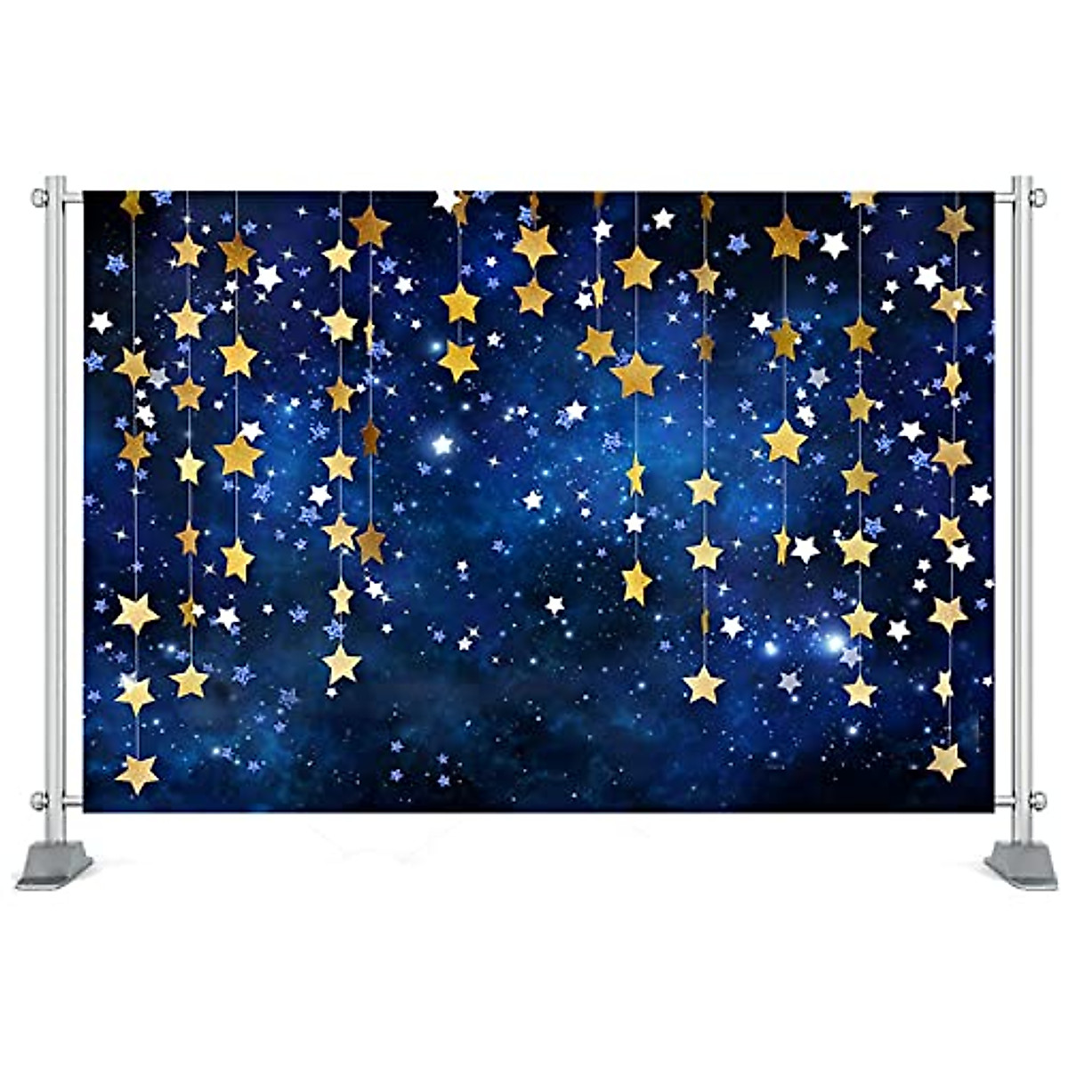 Twinkle Twinkle Littler Star Backdrops Navy Blue Galaxy Starry Sky Gold Glitter Little Star Photography Background Adults Kids Birthday Party Decor Baby Shower Backdrop Starry Backdrop7x5ft (Blue)