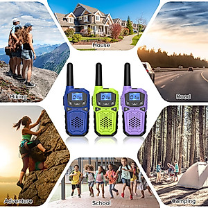 3 Walkie Talkies for Adults Long Range-WokTok Rechargeable Portable 2 Way Radios,Hiking Accessories Camping Gear,with SOS Siren,NOAA Weather Alert,VOX,Easy to Use Camping Hiking