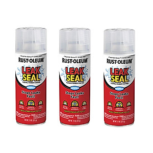 Rust-Oleum 265495A3 LeakSeal Flexible Rubber Coating Spray, 11 Ounce (3 Pack), Clear, 3 Count