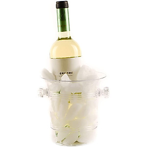 Clear Plastic Ice Bucket for Wine & Champagne - Plastic Tub for Drinks and Parties - Chiller Bucket - 6 Inches by EcoQuality (1)
