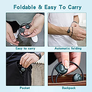 DOBVDLA ULlife Bone Conduction Headphones Lightest Sweatproof Headset Bluetooth 5.3 Sport Headphones with Mic, Foldable Wireless Open Earphones for Running with Ear Hooks