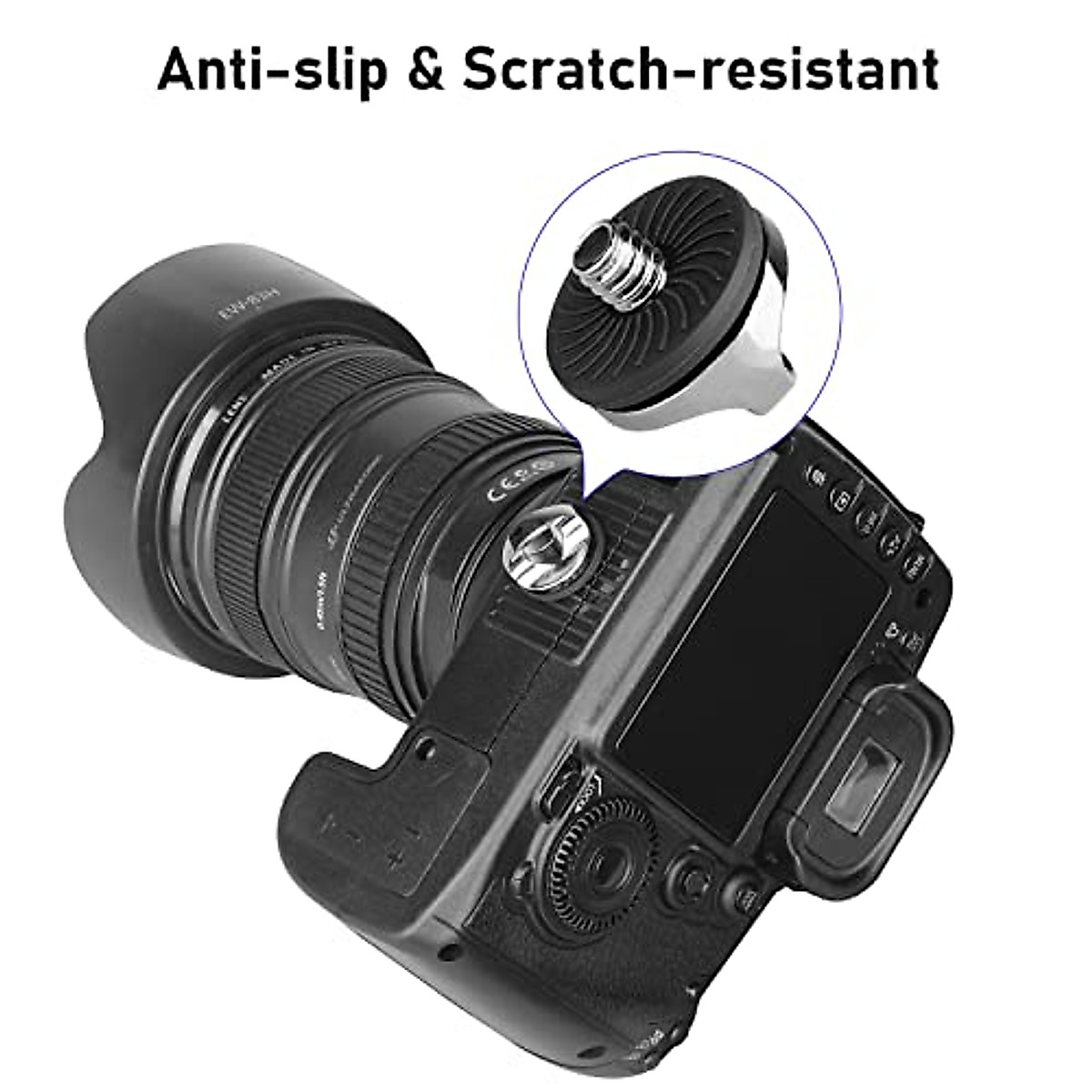 2 Packs Thumb Screw Camera Quick Release Adapter with 4 Packs Rubber Washers,1/4 Male to 1/4 Female Thread Thumbscrew L Bracket Mount Tripod Screw Rubber Pads for Camera Mounting Plate Flash Bracket