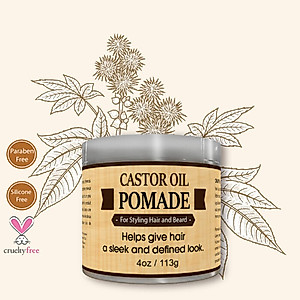 OKAY-MEN Castor Oil Beard and Hair Pomade 4oz