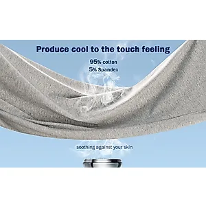 INSEN Pregnancy Body Pillow Cover, Full Body Pillow Cover for Pregnant Women, Grey Jersey, L-Shaped