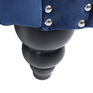 LEVNARY Three-Seat Velvet Sofa, Large Sofa Classic Tufted Chesterfield Settee Modern 3 Seater Couch Furniture Tufted Back for Living Room, Blue