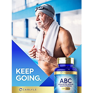 Carlyle Senior Multivitamin for Over 60 | 100 Caplets | with Lutein & Lycopene | ABC Advanced Supplement for Men and Women | Non-GMO, Gluten Free