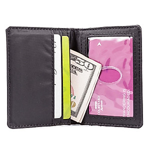 Big Skinny New Yorker Leather ID Slim Wallet, Holds Up to 24 Cards, Lightweight,Slim, Black