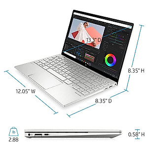 2022 Newest HP Envy Laptop, 13.3" Full HD 1080P Non-Touch 400nits Display, Intel Core i5-1135G7 Quad-Core Processor, 8GB RAM, 128GB SSD, Backlit Keyboard, WiFi 6, Webcam, HDMI, Windows 11 Home, Silver