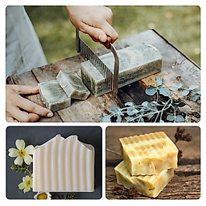 YGEOMER Soap Molds 2pcs 42oz, Silicone Soap Mold for Soap Making, Rectangular Loaf Soap Mold with Wooden Boxes, 2 Cutters and 100pcs Bags