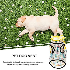 TEHAUX Hawaiian Shirts 3PCS Summer Pet T- Shirts Dog Shirts Pet Cooling Waistcoats Breathable Vest Costume Pet Clothes Dog Supplies (Size S) Summer Dress