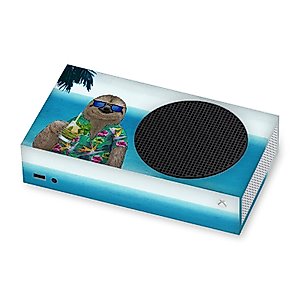 Head Case Designs Officially Licensed Barruf Sloth in Summer Art Mix Matte Vinyl Sticker Gaming Skin Case Cover Compatible with Xbox Series S Console