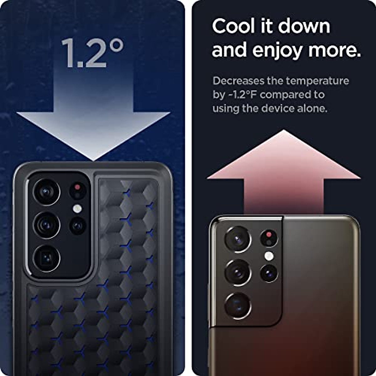 Spigen Cryo Armor Designed for Samsung Galaxy S21 Ultra Case (2021) - Matte Black