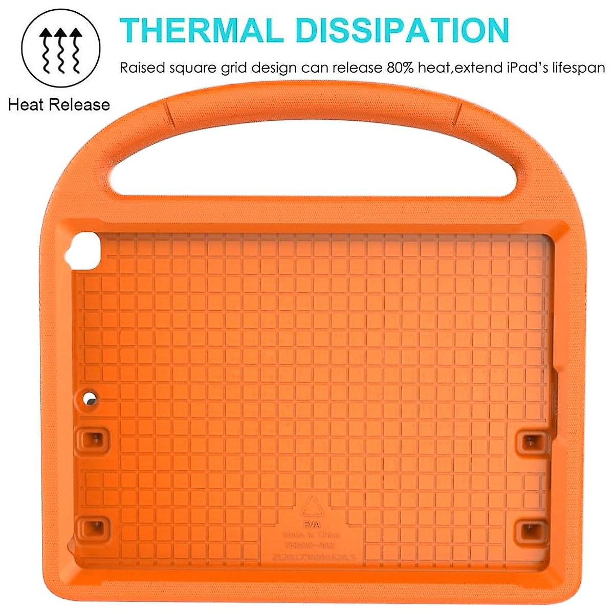 SUPLIK Kids Case for iPad Mini 5/4/3/2/1 (7.9"), Durable Shockproof Protective Handle Bumper Stand Cover with 2*Screen Protectors for 7.9 inch Apple iPad Mini 5th/4th/3rd/2nd/1st Generation, Orange