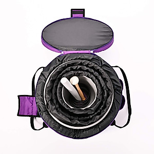 CVNC 432HZ Set of 3 PCS 8"C+10"F+12"D Note Frosted Quartz Crystal Singing Bowl with Carry Case Bag