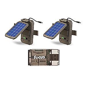 Stealth Cam Lithium Solar Power Panel (2-Pack) with Card Reader Bundle (3 Items)