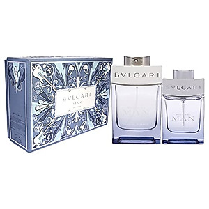 Bvlgari Man Glacial Essence Men 3.4oz EDP Spray, 0.5oz EDP Spray 2 Pc Gift Set
