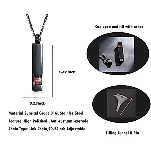 RIMZVIUX Vertical Bar Zircon Cremation Jewelry for Ashes Men Women Urn Necklace for Ashes Mom Dad Grandpa Grandma …