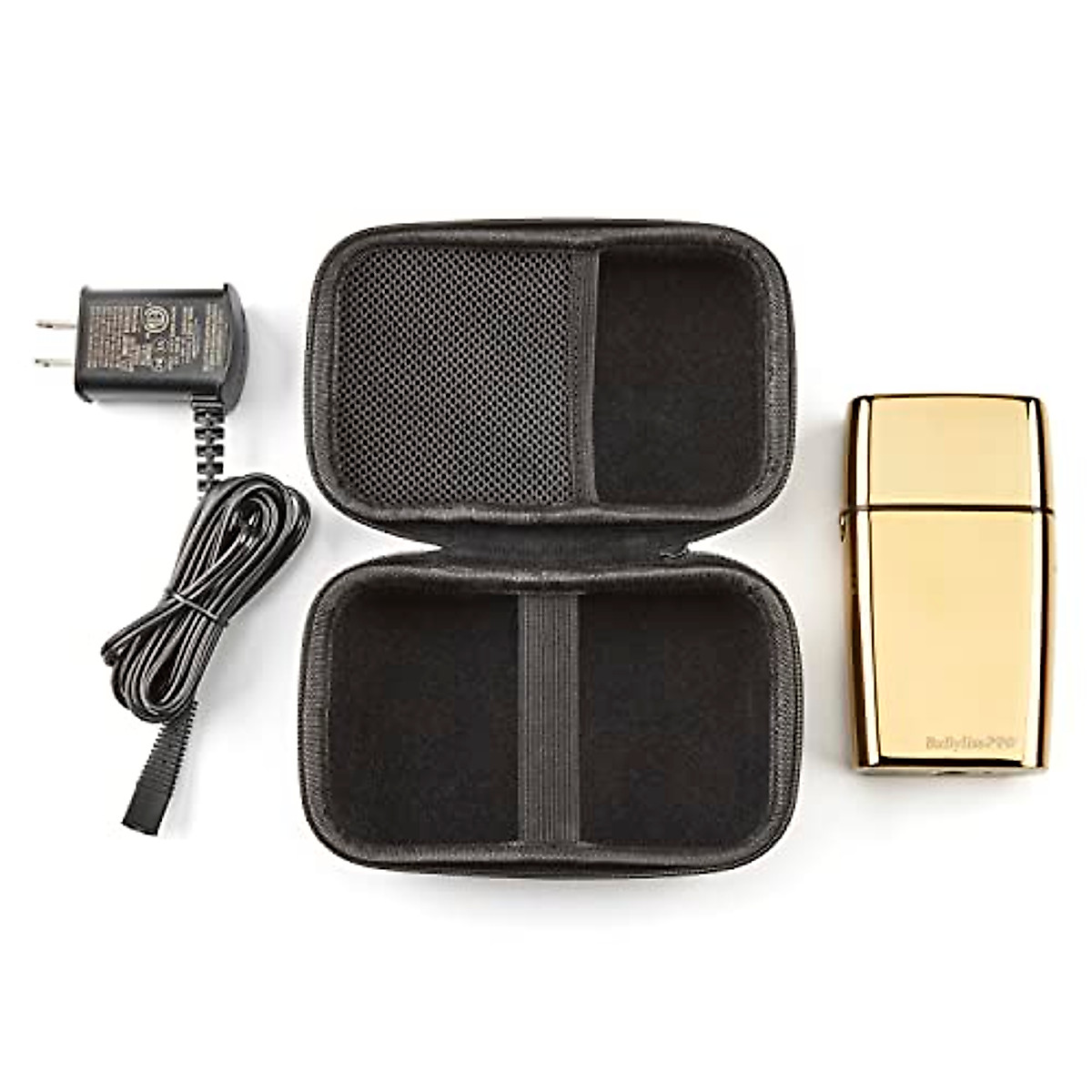 BaBylissPRO Barberology Professional Foil Shaver Case for Single or Double Shaver, Power Cord and Replacement Foils