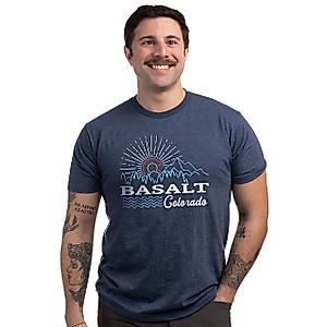 Basalt, CO | Colorado Tee Rocky Mountain State Pride T-Shirt for Men Women - (Adult,S) Vintage Navy