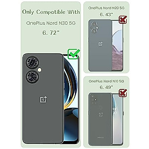 Yucenx for Oneplus Nord n30 5G Case, Girls Women Florals Liquid Silicone Phone Case, Shockproof Anti-Scratch Soft Protection Case with Screen Protectors for OnePlus Nord N30 5G (Grass Green)