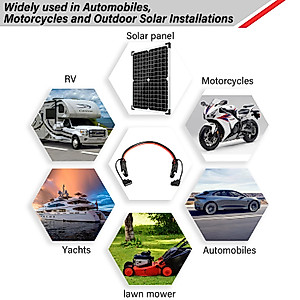 MOOKEERF SAE Extension Cable 10 AWG - 30FT SAE to SAE Quick Disconnect Wire Battery Charger Extension Cord Heavy Duty with SAE Polarity Reverse Adapter for Solar Panel Trolling Motor Automotive RV