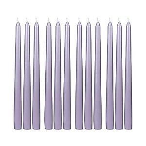 Zest Candle 12-Piece Taper Candles, 10-Inch, Lavender