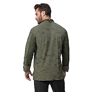 Chef Works Men's Mojave Chef Coat, Olive, Medium