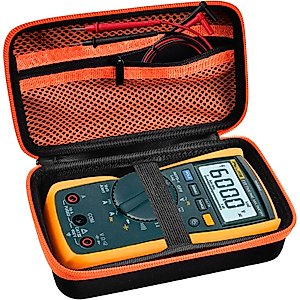 Case for Fluke 117 115 116 114 113 / for Klein Tools MM400 / MM300 Electricians True RMS Multimeter, Digital Multimeters Storage Organizer Bag for Multi Meter Kit Accessories & Cables-Box Only