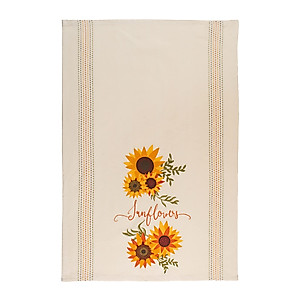 DII Sunflower Collection Kitchen Essentials, Dishtowel Set, Sunny Sunflowers