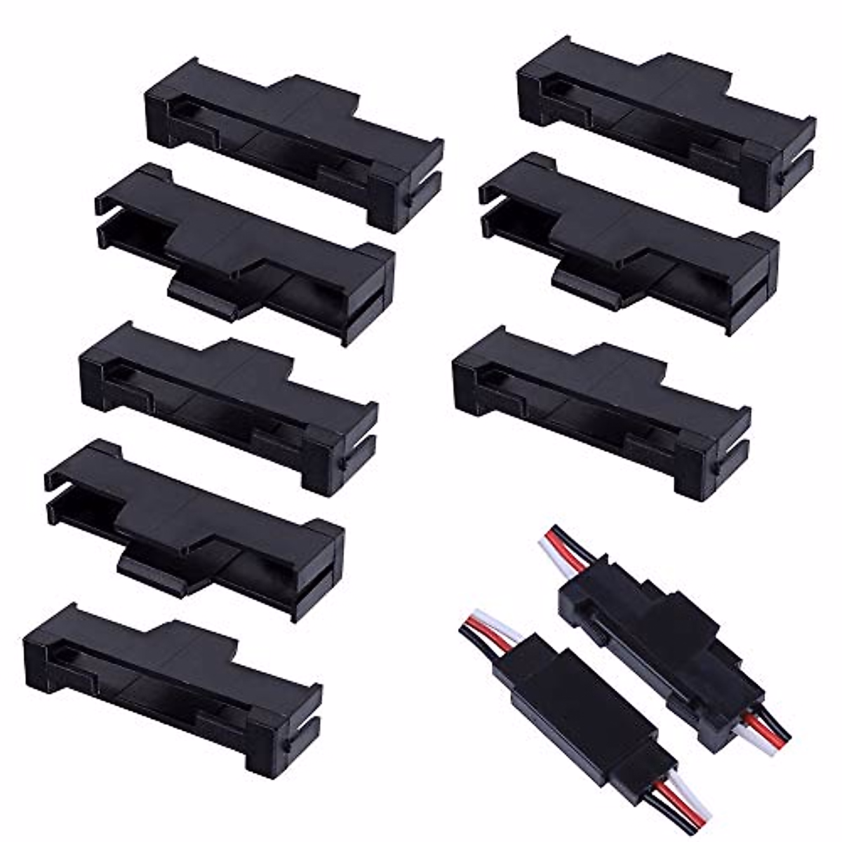 Hobbypark Servo Extension Safety Connector Clips Wire Lead Lock for RC Models (20-Pack)