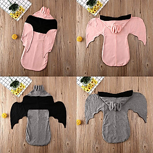 Baby Sleeping Bags, Newborn Infant Baby Soft Cotton Wrap Swaddle Blanket Bat Sleeping Sack for 0-6 Month Babies (0-3 Months, Grey)