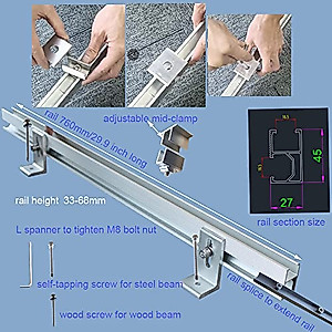 CMYYANGLIN Solar Panel Mounting Braket Kit System for Sloped Pitched Tin Roof