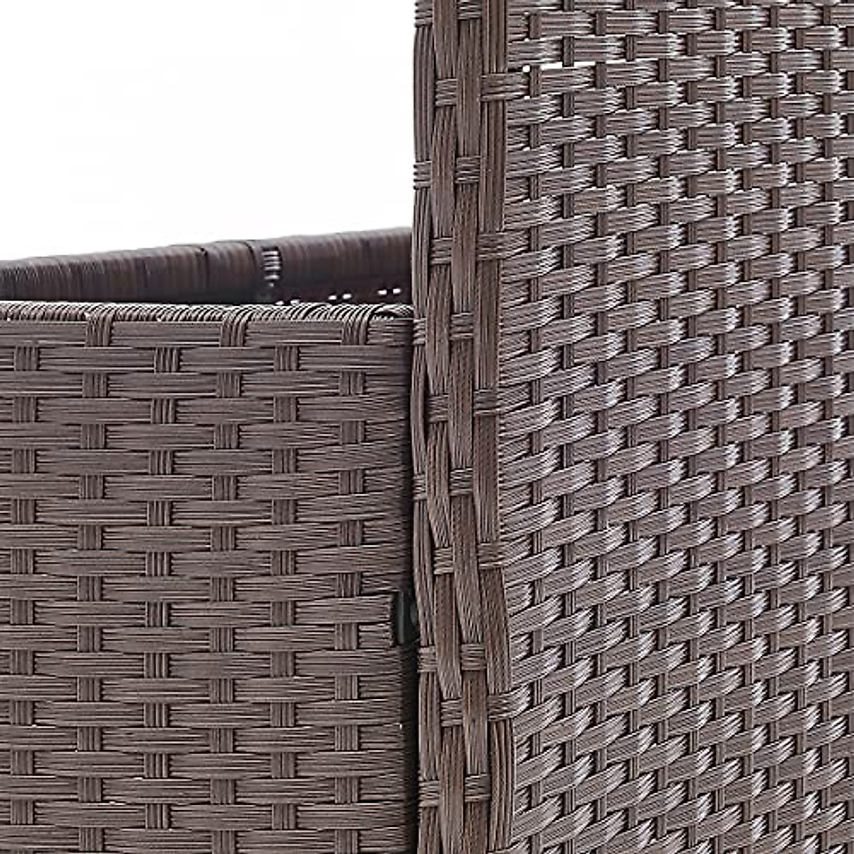 Barton Rolling Toy Caddy All-Wicker Outdoor Patio Furniture Organizer Wicker Box Float Deck Rolling Holder Bench