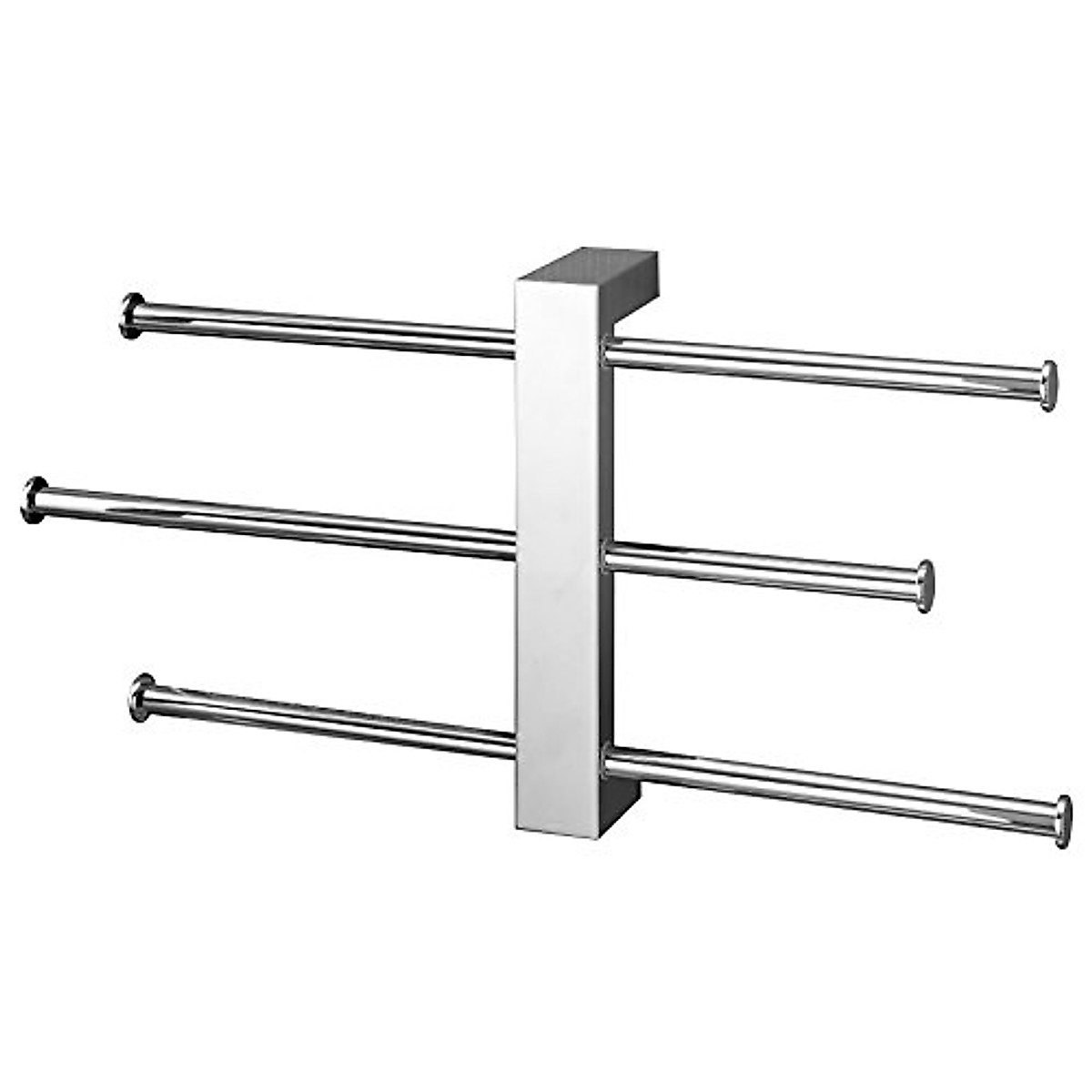 Gedy Bridge Polished Wall Mounted Towel Rack With Sliding Rails, Chrome, 16"