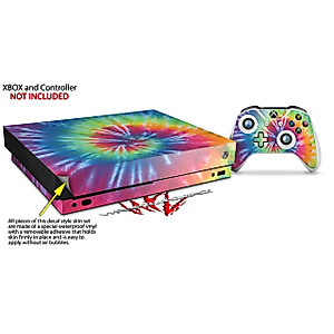 WraptorSkinz Decal Vinyl Skin Wrap Compatible with Xbox One X Console and Controller - Tie Dye Swirl 104