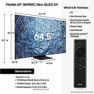 SAMSUNG 65-Inch Class Neo QLED 8K QN900C Series Mini LED Quantum HDR Smart TV with Infinity Screen, Dolby Atmos, Object Tracking Sound Pro, Alexa Built-in (QN65QN900C, 2023 Model)