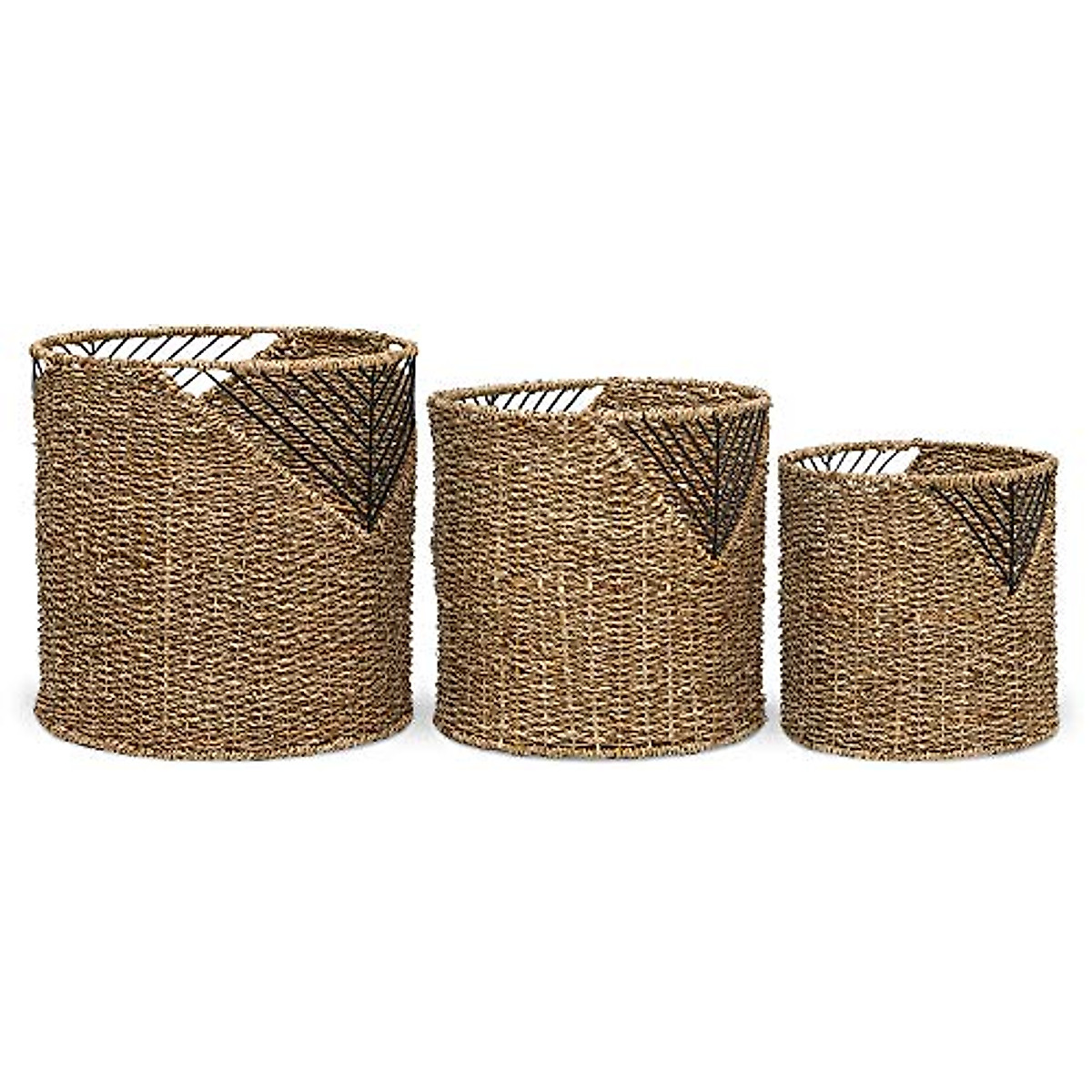 Finch Shoshana Woven Basket, Set of 3, Natual Brown