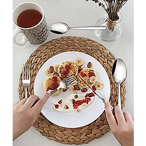 60 Piece Silverware Set for 12, Terlulu Stainless Steel Flatware Set, Heavy Duty Cutlery Utensil Include Forks Knives Spoons, Mirror Polished Tableware Set for Home Restaurant Party, Dishwasher Safe