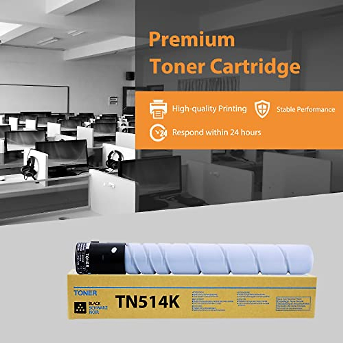 Jmomy Compatible TN514 TN514K TN-514 TN324 TN326 TN512 TN513 TN515 TN516 A9E8130 Toner Cartridge Replacement for Konica Minolta Bizhub C458 C558 C658 (28,000 Pages, Black, 2 Pack )