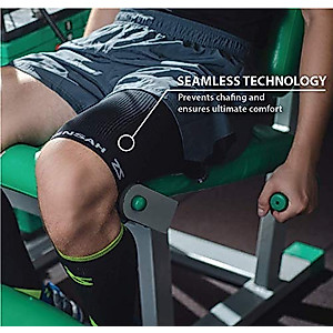 Zensah Thigh Compression Sleeve – Hamstring Support, Quad Wrap for Men and Women - Great for Running, Sports, Groin Pulls (Medium, Beige)