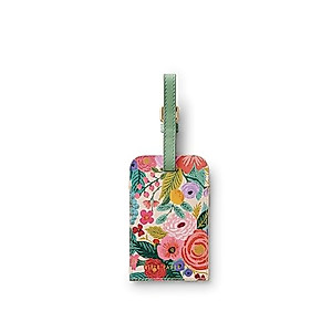 RIFLE PAPER CO. Garden Party Luggage Tag for Suitcase and Luggage, Travel Must Have Accessory for Women, Bag Tags Printed in Full Color with Foil Stamped Logo, 4.33" L × 2.75" W