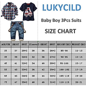 LUKYCILD 3T Boy Clothes Baby Boy Clothes Toddler Boy Clothes