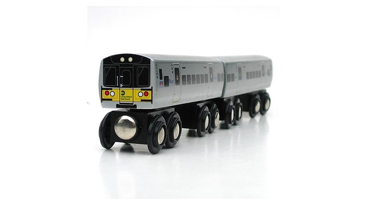 Munipals Wooden Train Long Island Railroad 2 Car Set - Realistic and ...