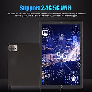 Kids Tablet, 10.1 Inch Calling Tablet 11, MT6753 Octa Core, 6G RAM 128G ROM, 1080P IPS Touch Screen, 2.4G 5G WiFi, G & G, 5MP 13MP Camera, Battery Life, Black