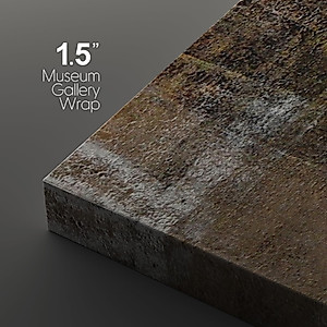 wall26 Canvas Print Wall Art Set Bown & White Faded Grunge Color Field Abstract Shapes Illustrations Modern Art Chic Colorful Multicolor Ultra for Living Room, Bedroom, Office - 16"x24"x3